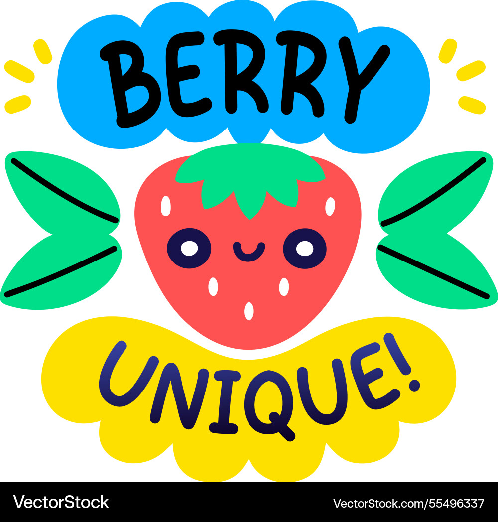 Berry unique Royalty Free Vector Image - VectorStock