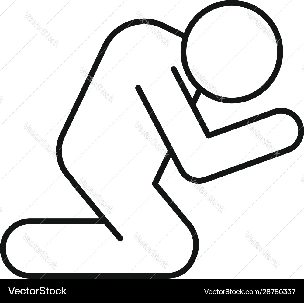 Christian prayer icon outline style Royalty Free Vector