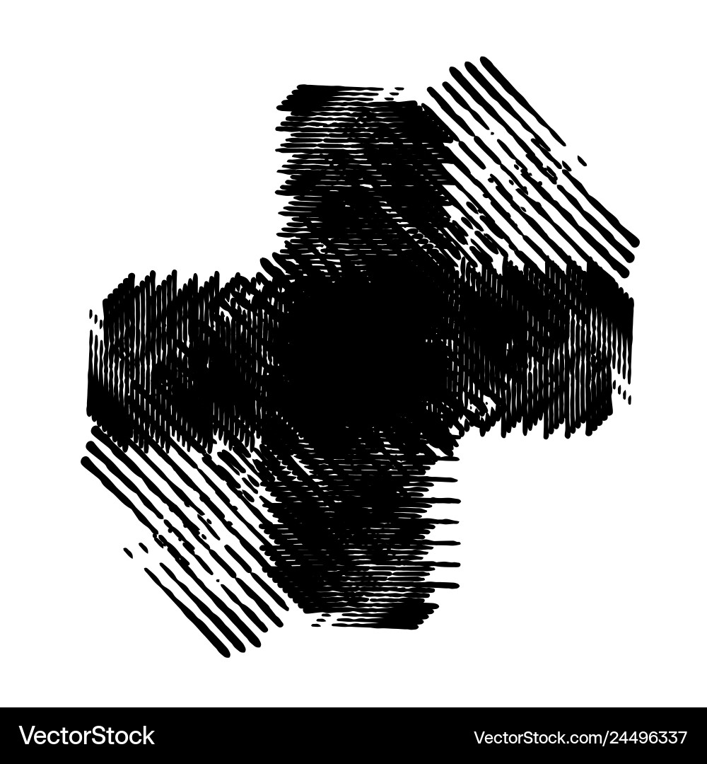Grunge isolated cross Royalty Free Vector Image