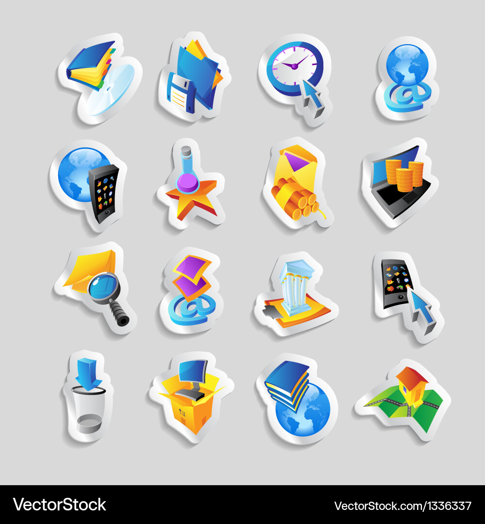 Icons for technology and interface Royalty Free Vector Image