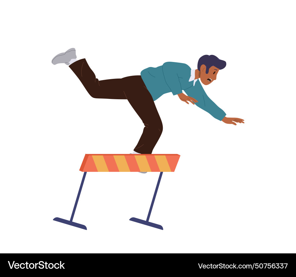 Office worker employee cartoon character running Vector Image