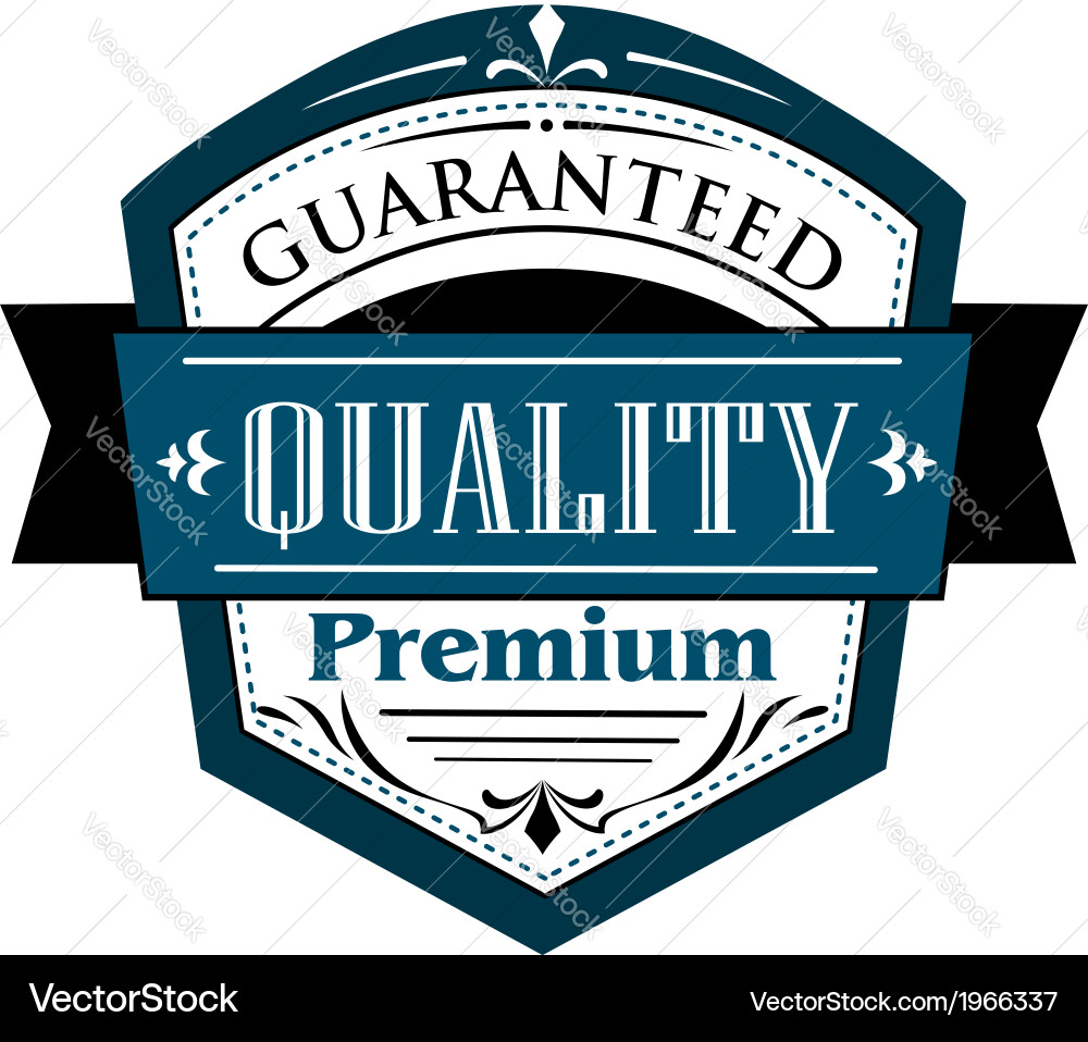 Premium Quality Shield Label Royalty Free Vector Image