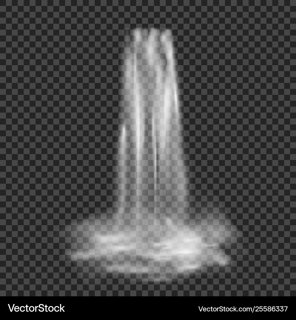 Realistic stream waterfall with clear water Vector Image