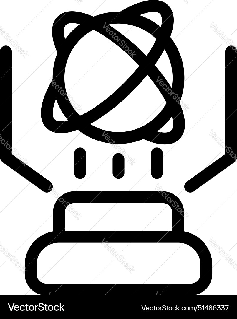 Science education icon with atom and book Vector Image