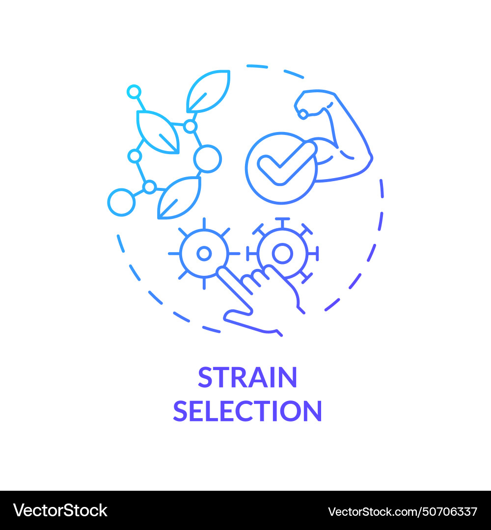 Strain selection blue gradient concept icon Vector Image