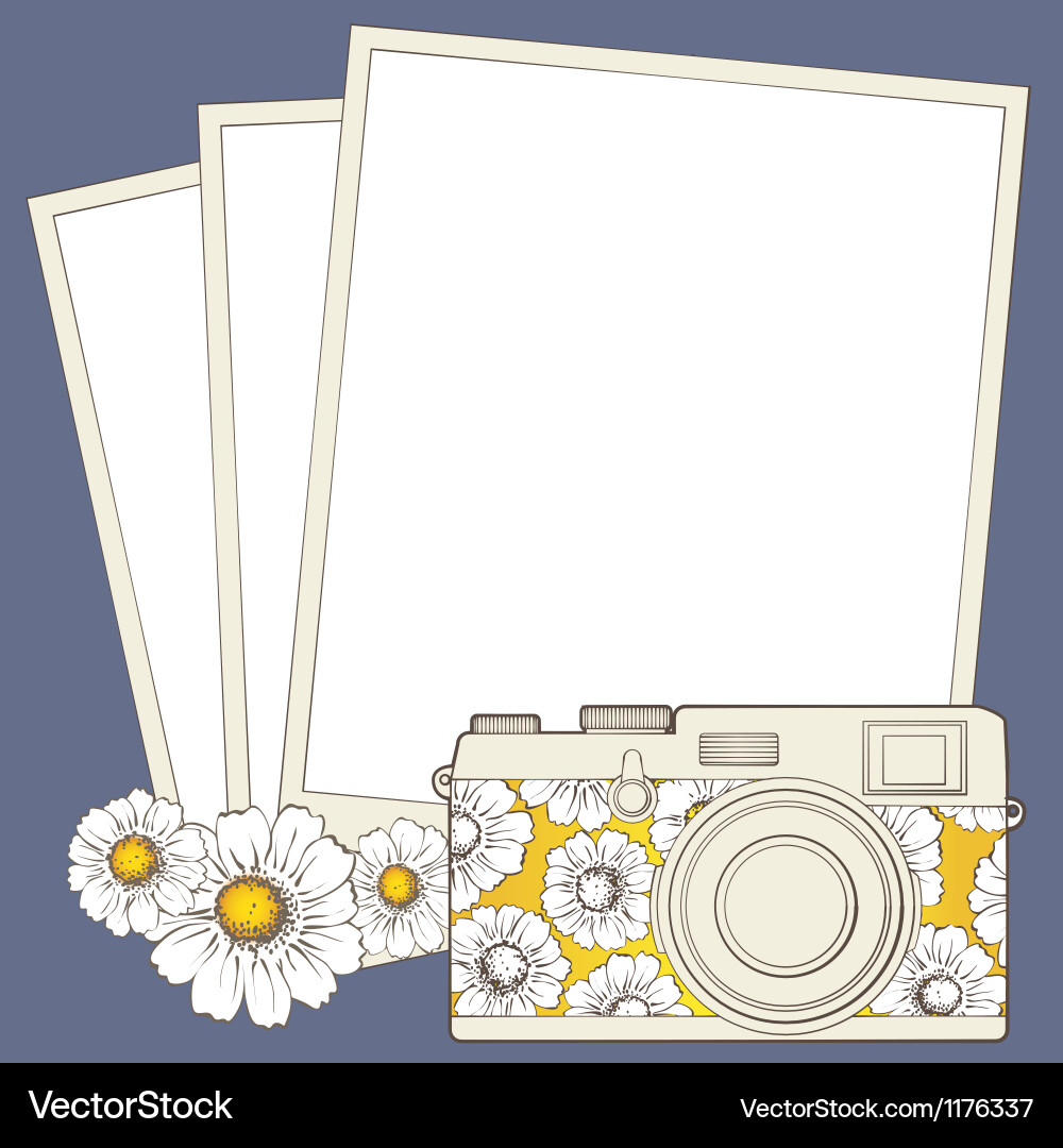 Vintage Camera with Vignette Royalty Free Vector Image