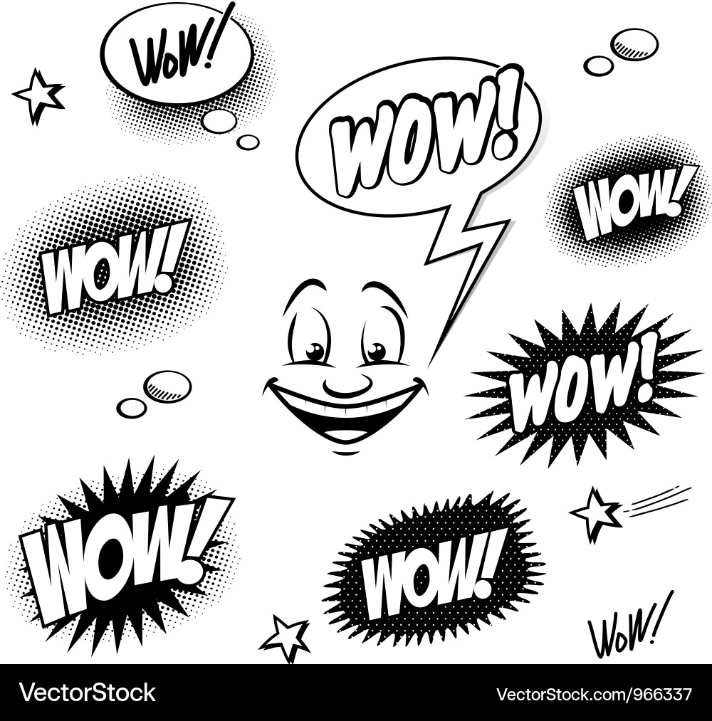 Wow Royalty Free Vector Image - VectorStock