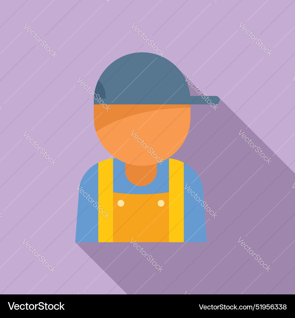 Construction worker wearing blue cap and yellow Vector Image