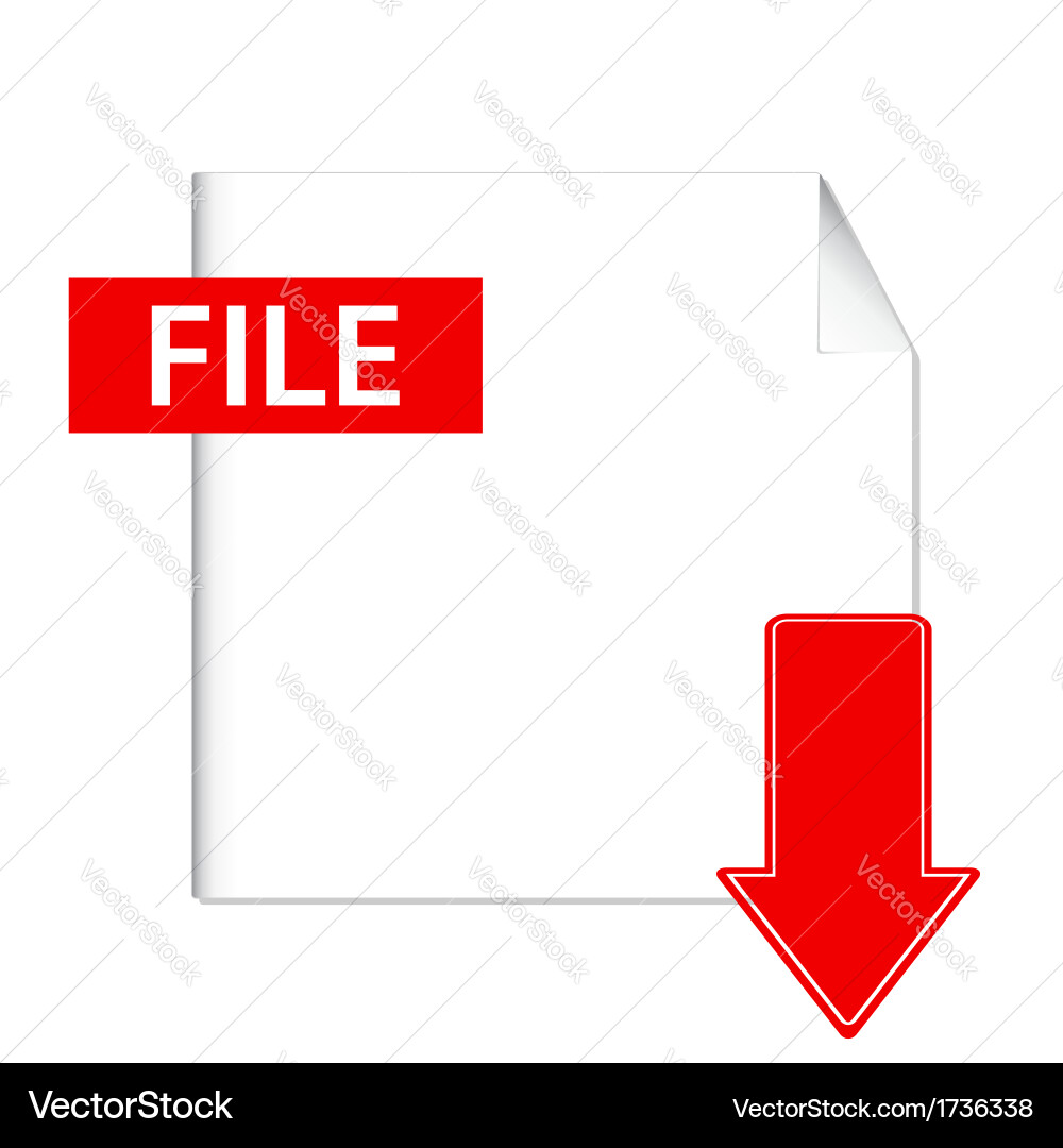File download button Royalty Free Vector Image