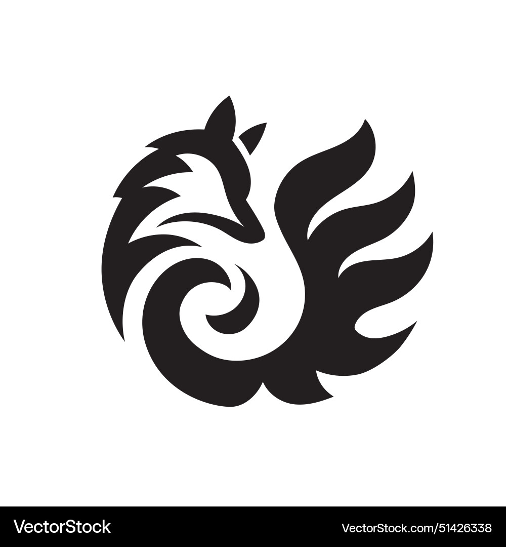 Fox circle symbol Royalty Free Vector Image - VectorStock