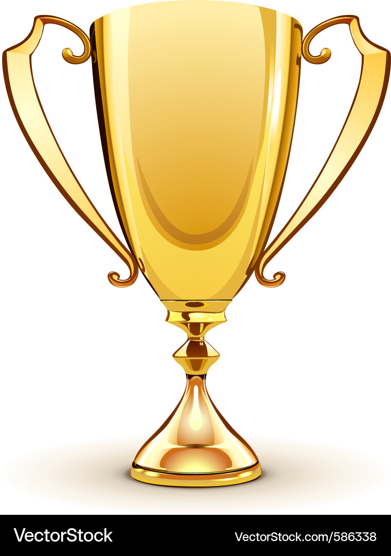 Golden trophy Royalty Free Vector Image - VectorStock