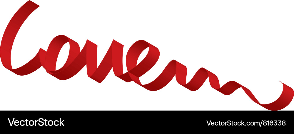 Love ribbon Royalty Free Vector Image - VectorStock