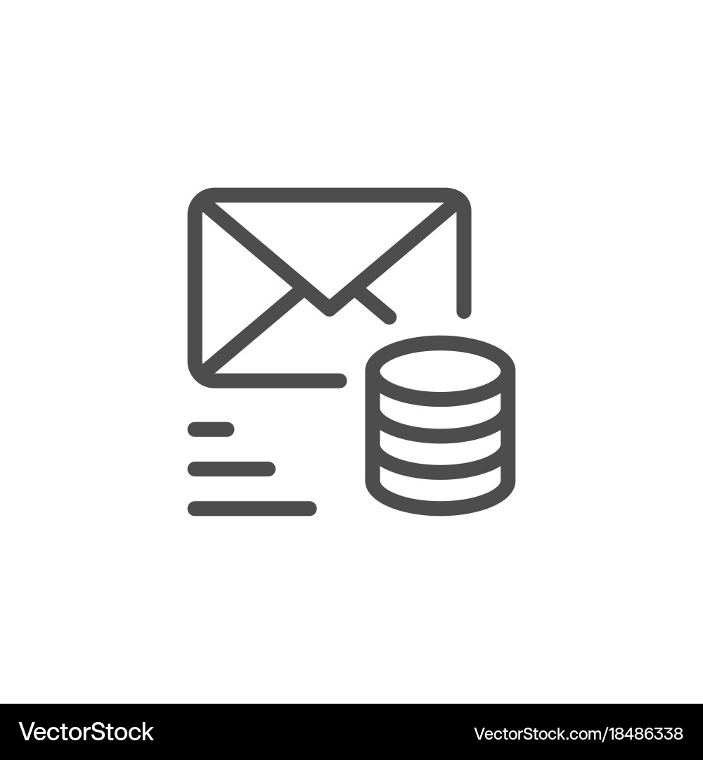Sending money line icon Royalty Free Vector Image