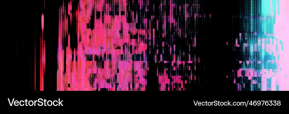 Trendy glitch pattern on dark background modern Vector Image