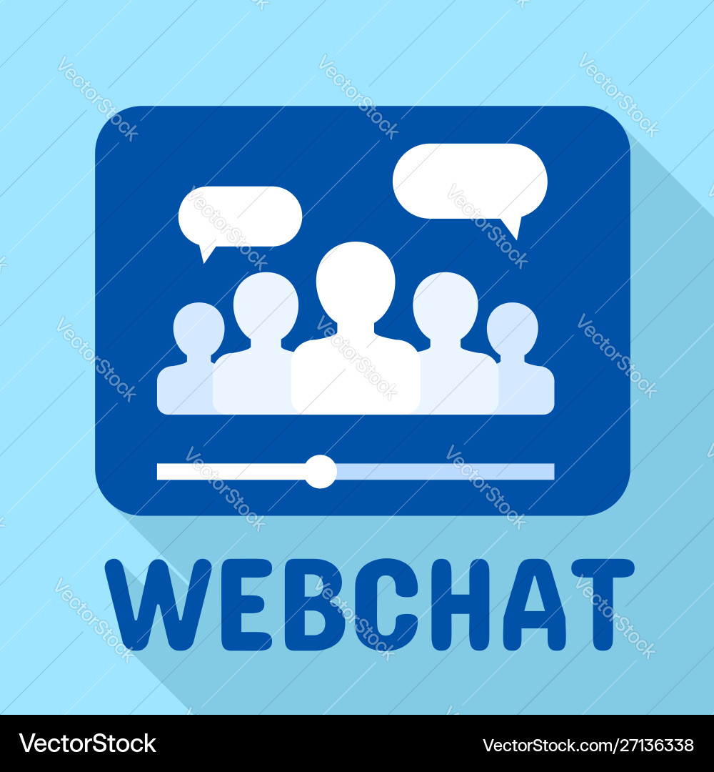 Webchat icon flat style Royalty Free Vector Image Webchat icon flat style Royalty Free Vector Image