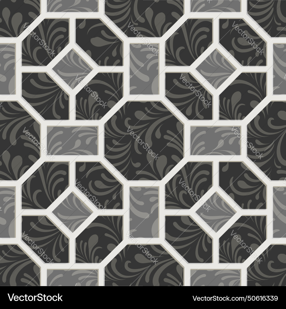 Abstract arabesque seamless pattern artistic line Vector Image