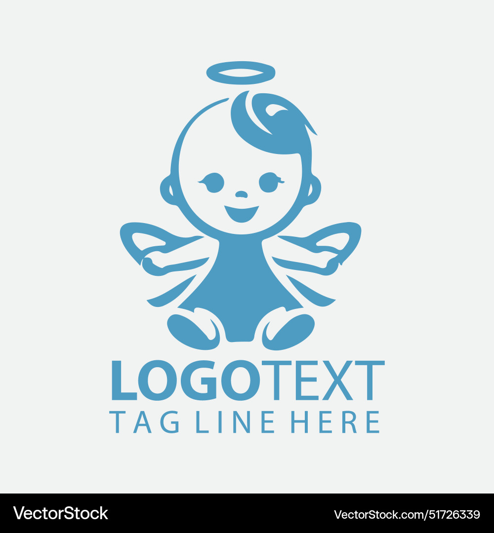 Cute baby logo Royalty Free Vector Image - VectorStock