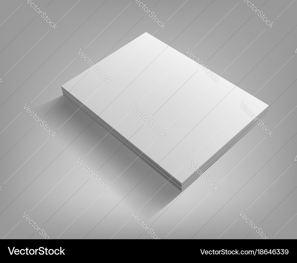 Flyer stack mock up Royalty Free Vector Image - VectorStock