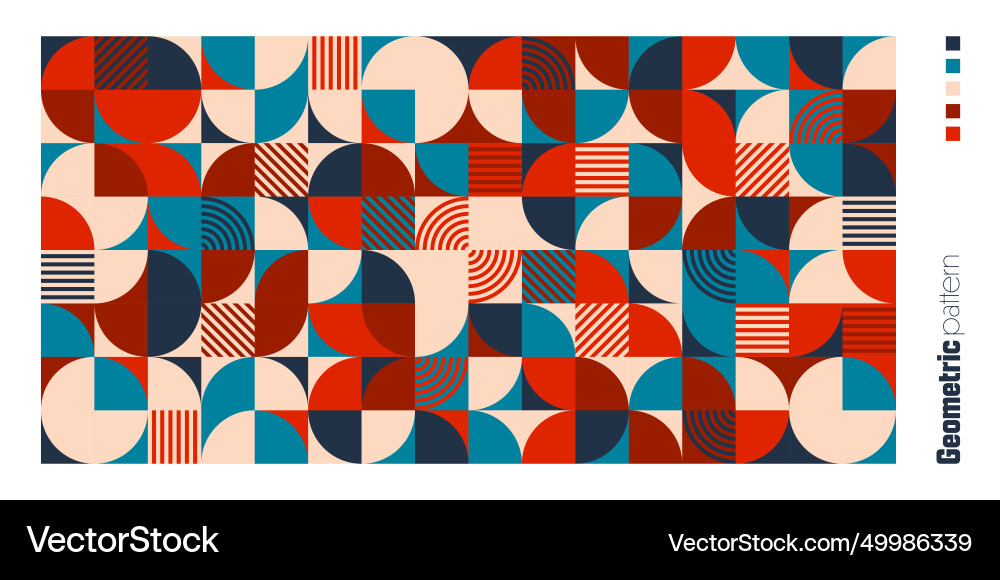Geometric trendy pattern bauhaus style modern Vector Image