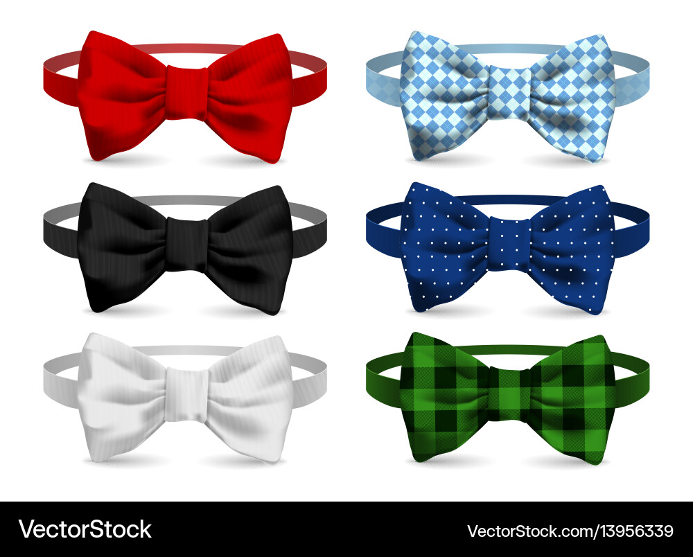 Realistic bow tie Royalty Free Vector Image - VectorStock