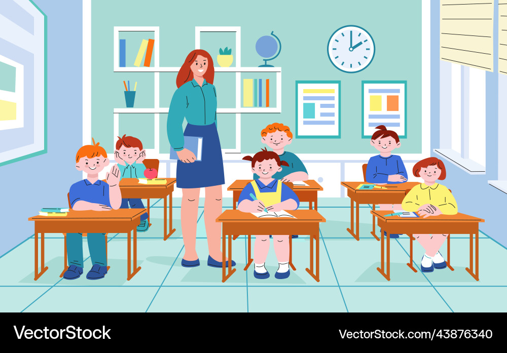 Children's Classroom Lecture Royalty Free Vector Image