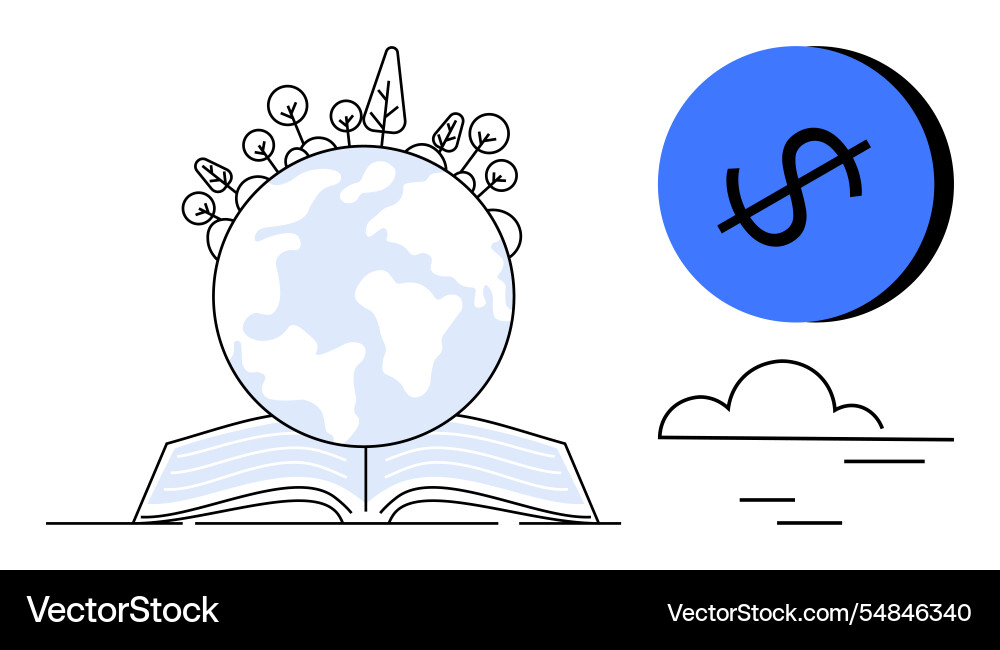 Exploring education and environmental Royalty Free Vector