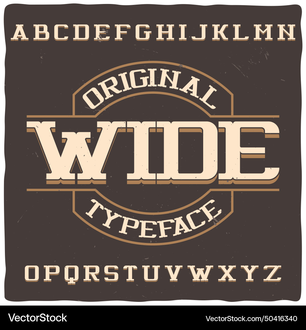 Good handcrafted font for any label design Vector Image