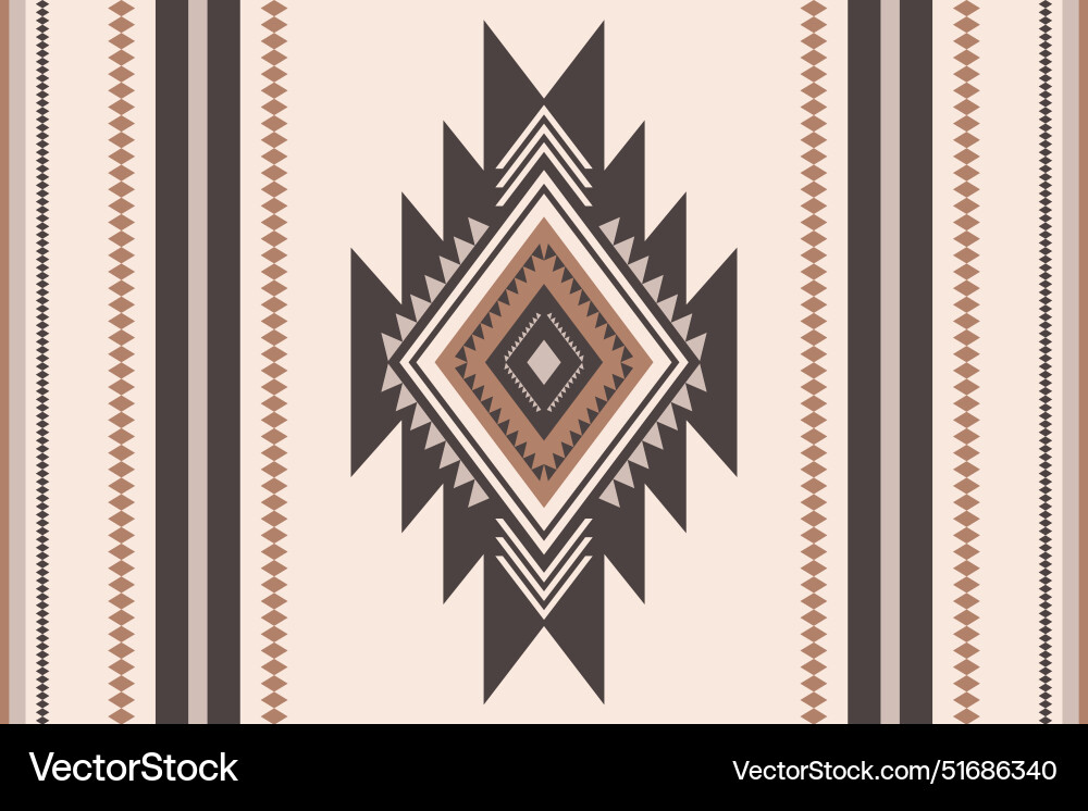 Monochrome beige aztec geometric pattern Vector Image