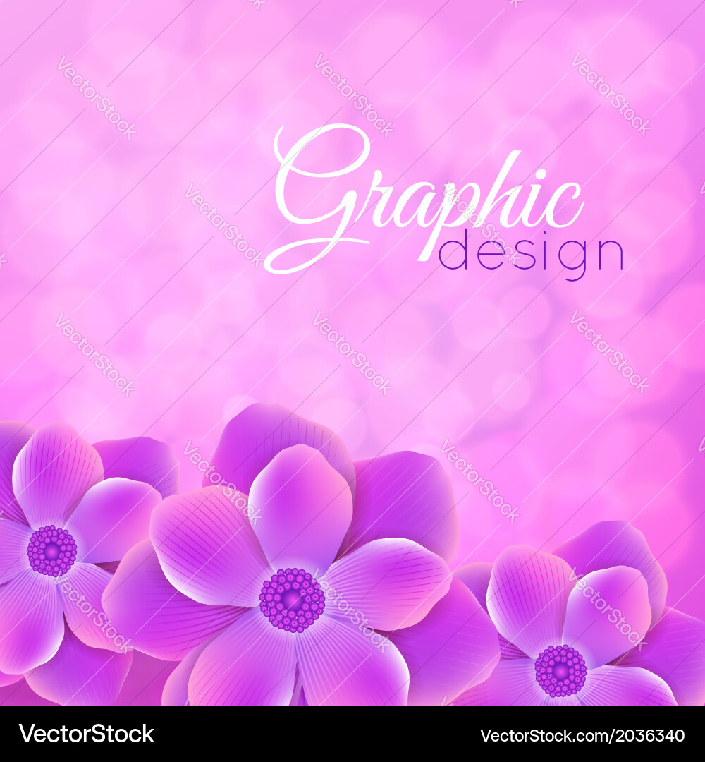Purple background with flowers Royalty Free Vector Image