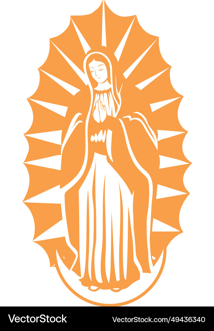 Virgen de guadalupe traditional Royalty Free Vector Image