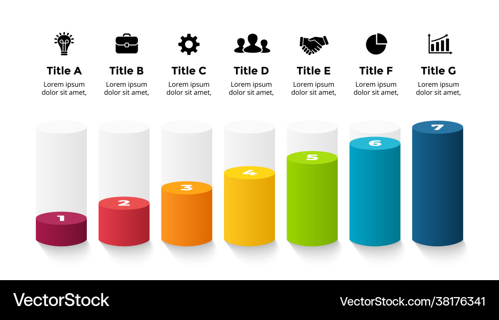 3d perspective infographic presentation Royalty Free Vector