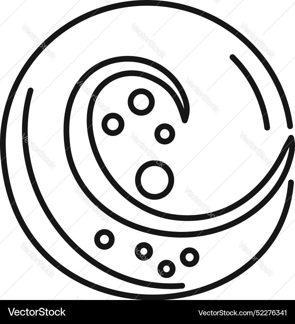 Abstract moon icon with craters forming a swirl Vector Image Abstract moon icon with craters forming a swirl Vector Image