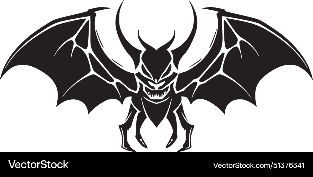 Bat - black and white isolated icon Royalty Free Vector