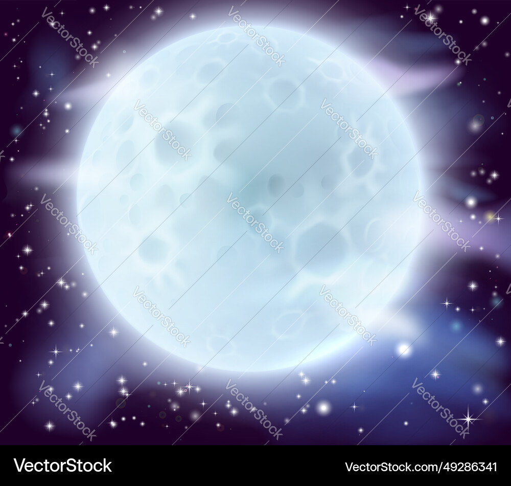 Big full moon Royalty Free Vector Image - VectorStock