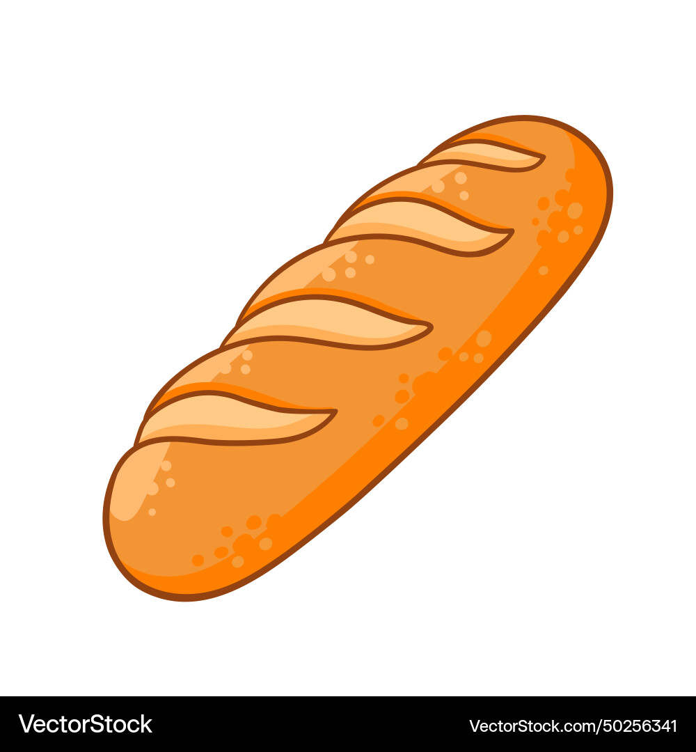 Loaf of bread isolated Royalty Free Vector Image