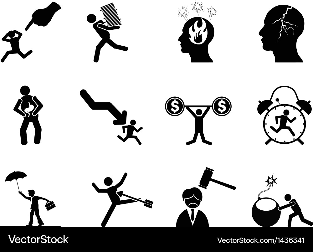 Stressed Businessperson Icon Royalty Free Vector Image