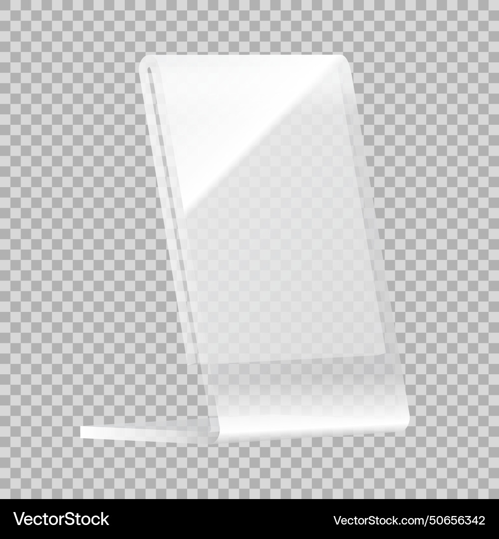 3d acrylic or plastic table display stand holder Vector Image