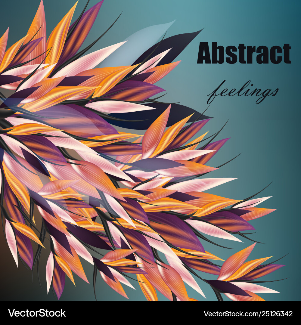 Abstract tropical background with leafs Royalty Free Vector