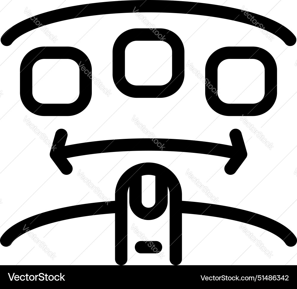 Confused emoticon icon Royalty Free Vector Image