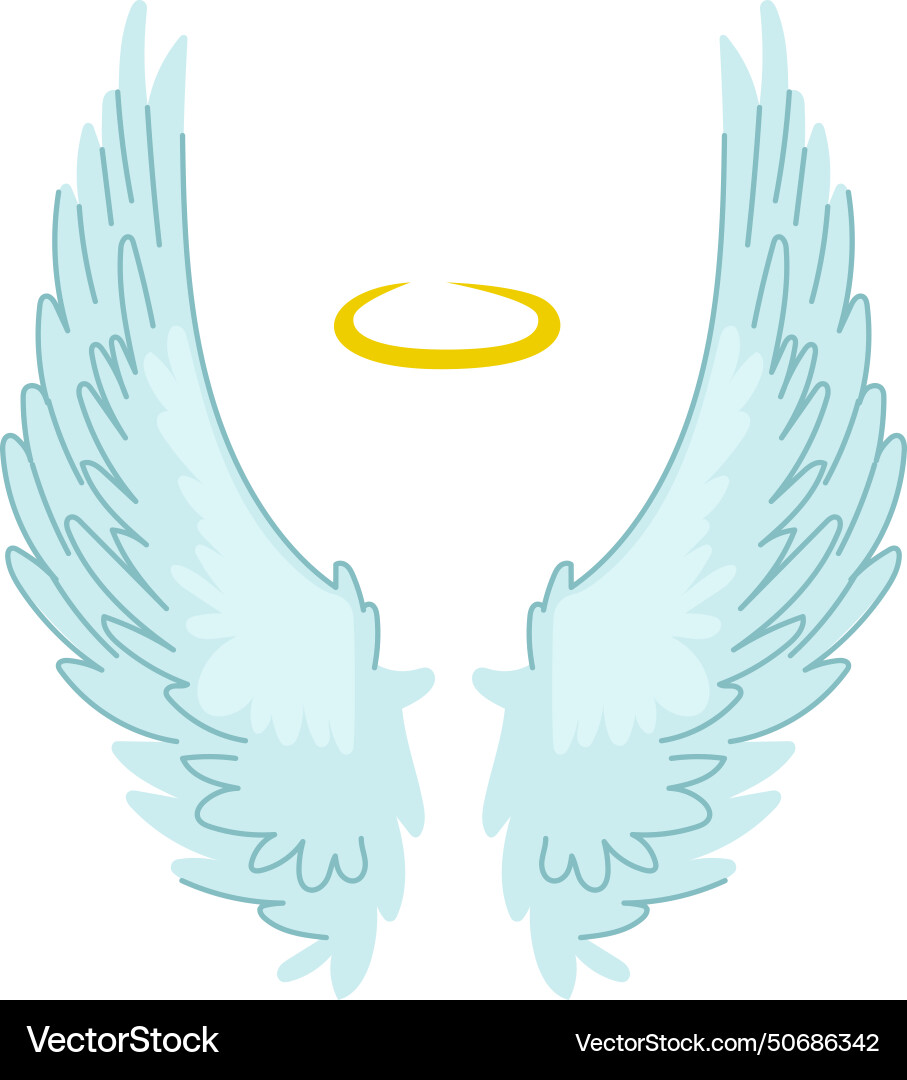 Cute wing angel cartoon Royalty Free Vector Image