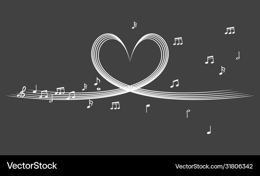 Doodle music notes pattern background abstract Vector Image