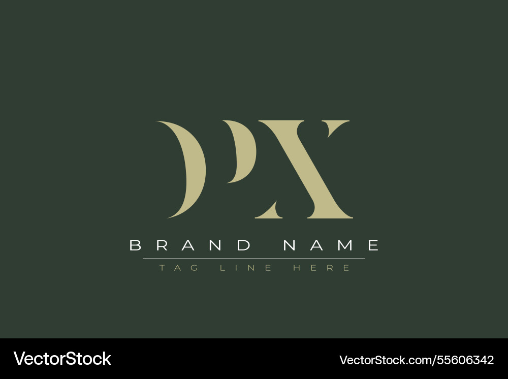 Dpx abstract letter logo design Royalty Free Vector Image