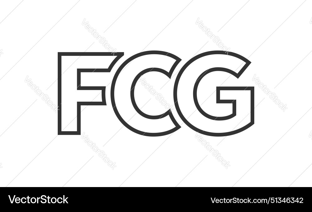 Fcg logo design template with strong and modern Vector Image