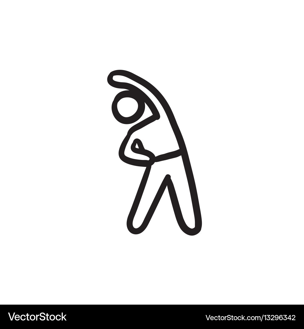 Man making exercises sketch icon Royalty Free Vector Image