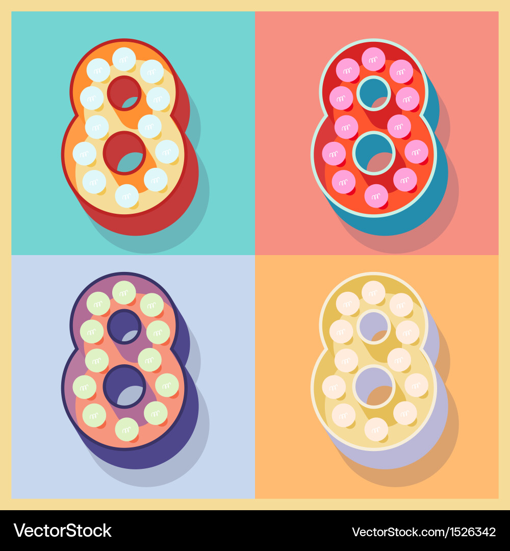 Number 8 Royalty Free Vector Image - VectorStock
