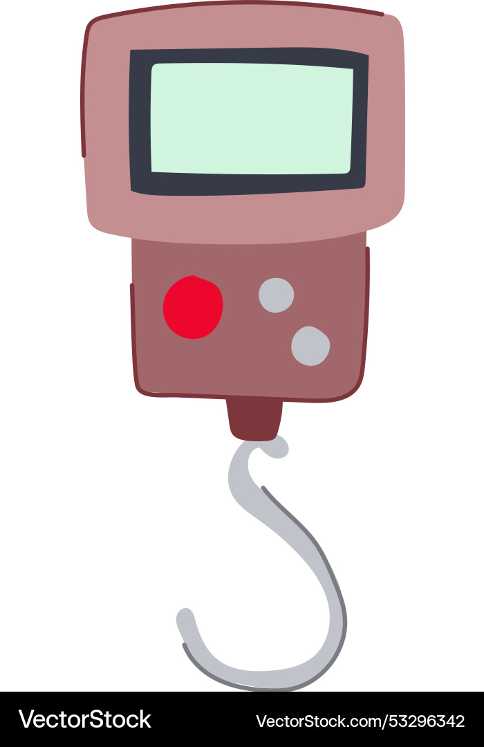 Scale luggage weight cartoon Royalty Free Vector Image