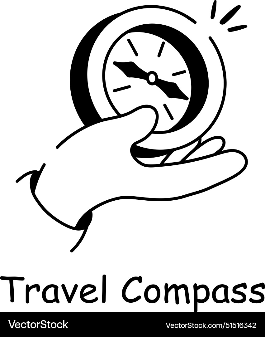 Travel compass Royalty Free Vector Image - VectorStock