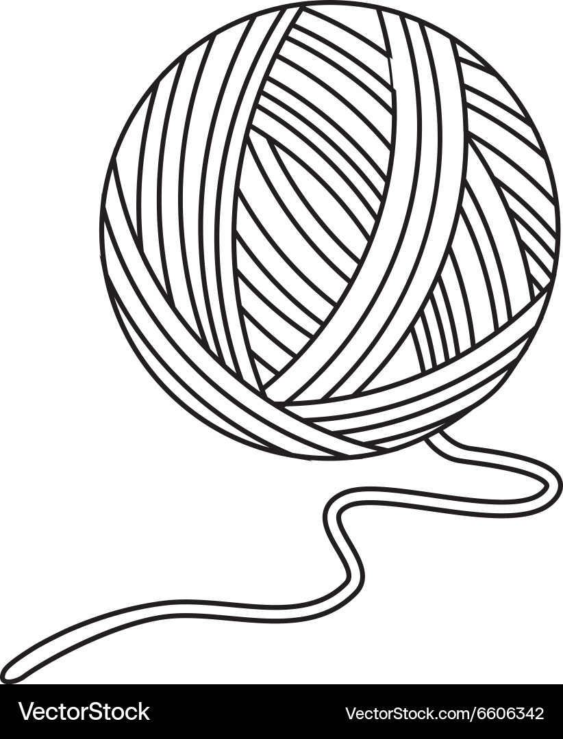 Yarn ball Royalty Free Vector Image - VectorStock