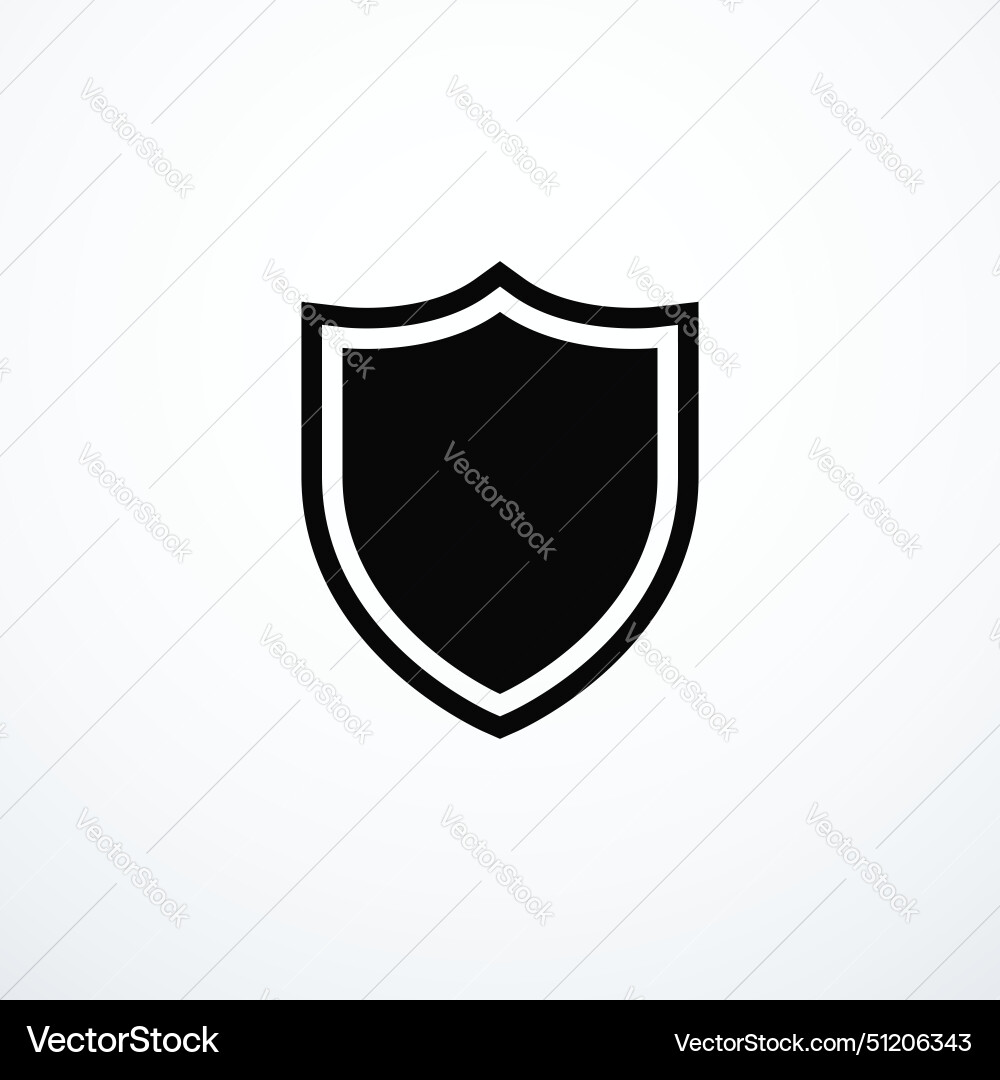 Black shield icon Royalty Free Vector Image - VectorStock