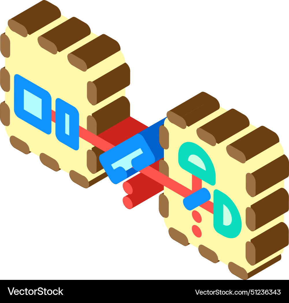 Communication quantum technology isometric icon Vector Image